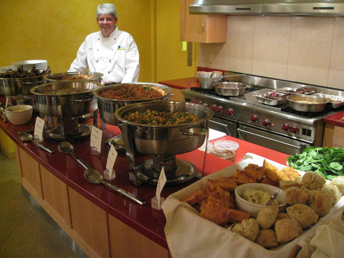 Chef Michael Forgus and his buffet